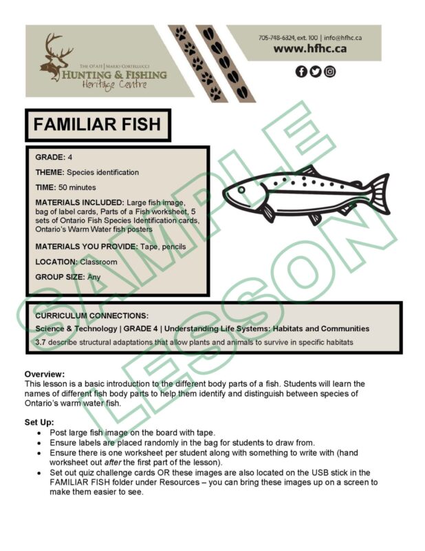 Conservation Education in a Crate | OFAH Foundation